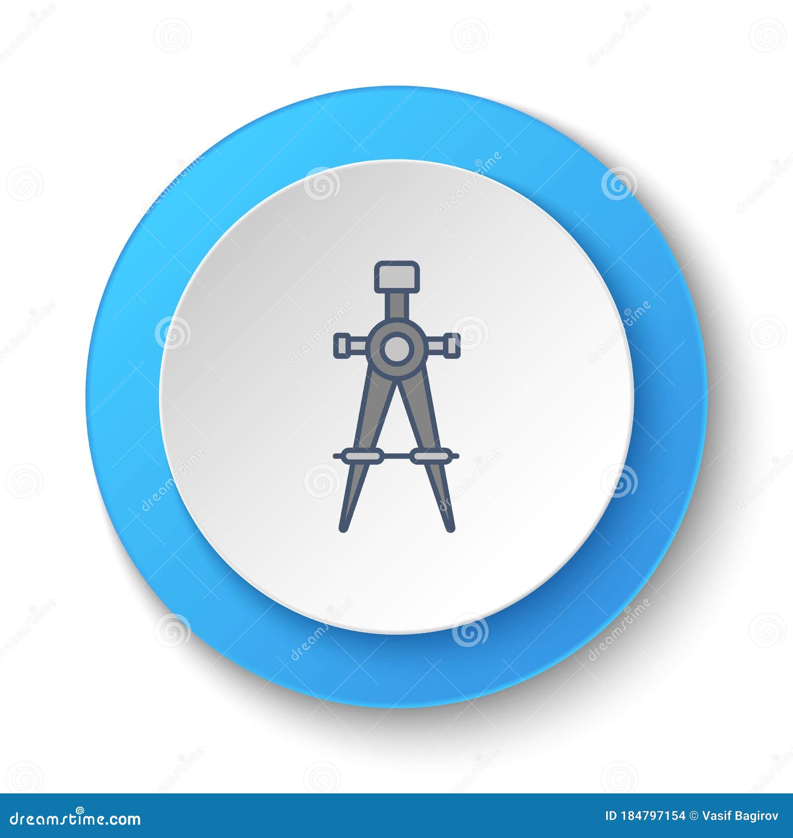 Round Button for Web Icon, Measurement Precision ,building. Button ...