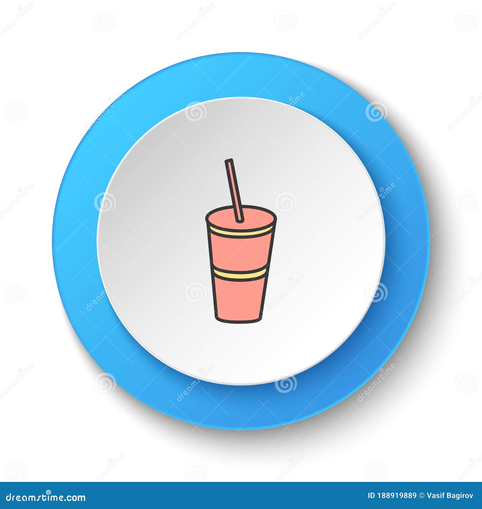 Round Button for Web Icon, Soft Drink. Button Banner Round, Badge ...