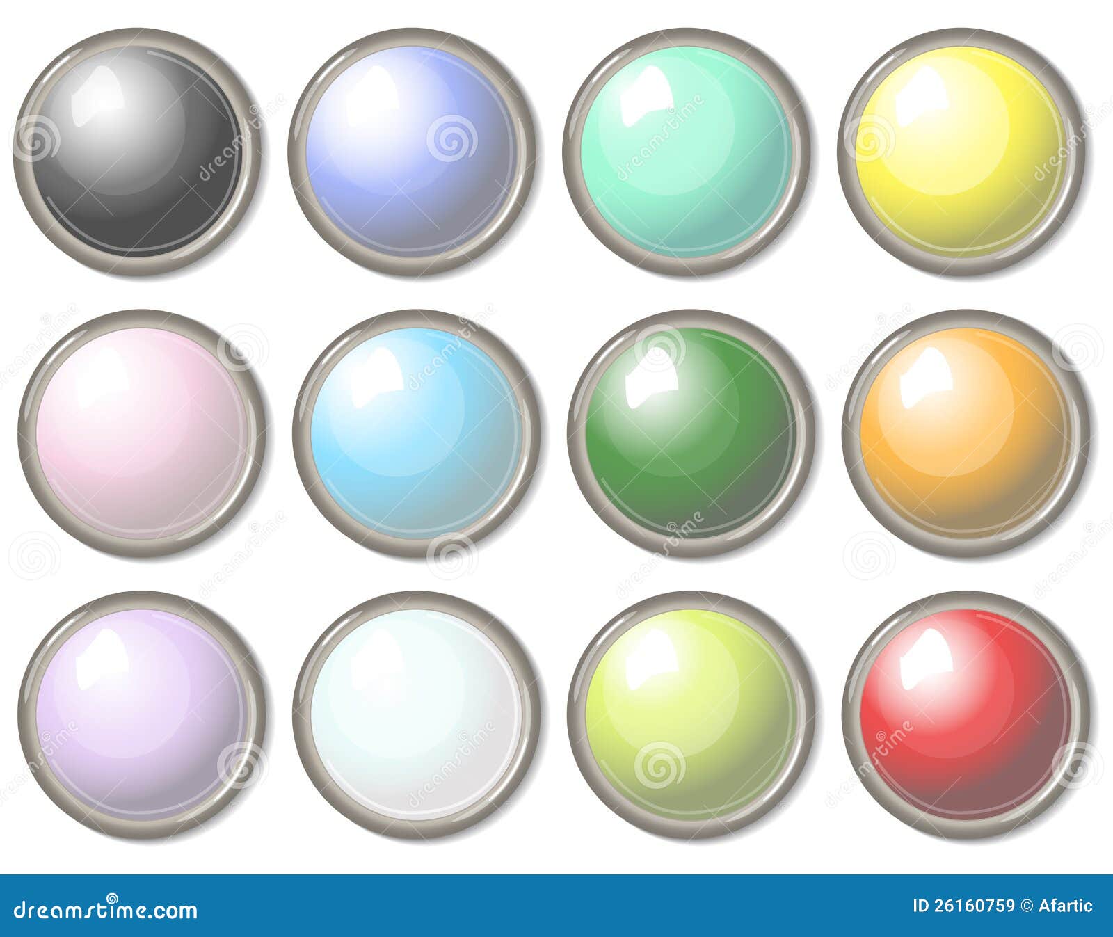 Round buttons stock vector. Illustration of download - 26160759