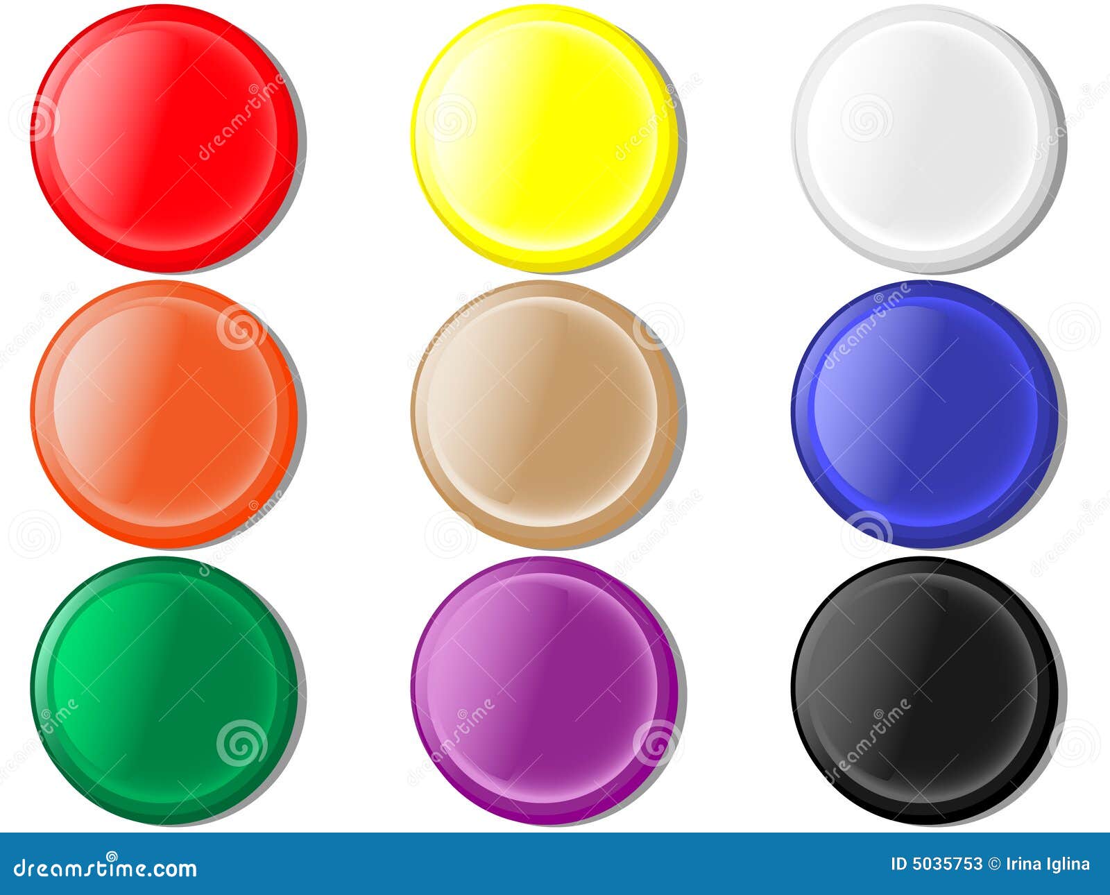 Round buttons stock vector. Illustration of internet, modern - 5035753