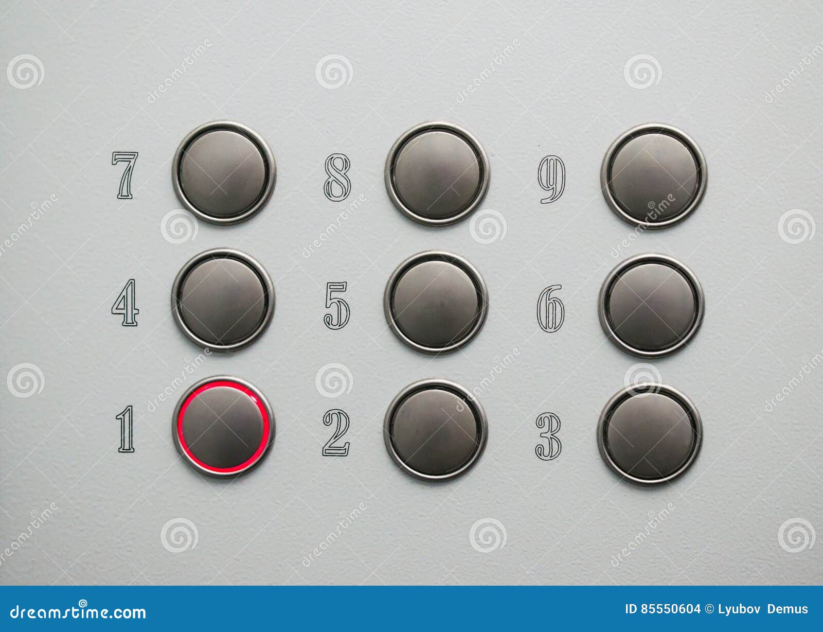 Round Buttons in the Lift Cabin Stock Photo - Image of abstract ...
