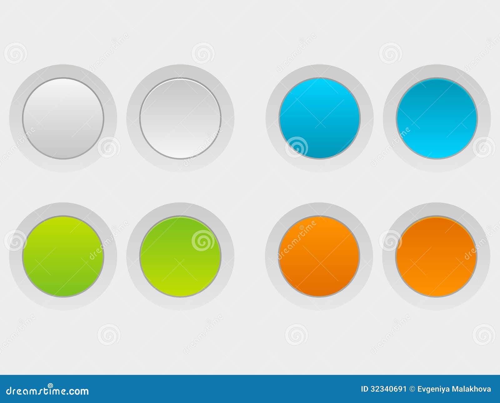 Round buttons stock vector. Illustration of orange, circle - 32340691