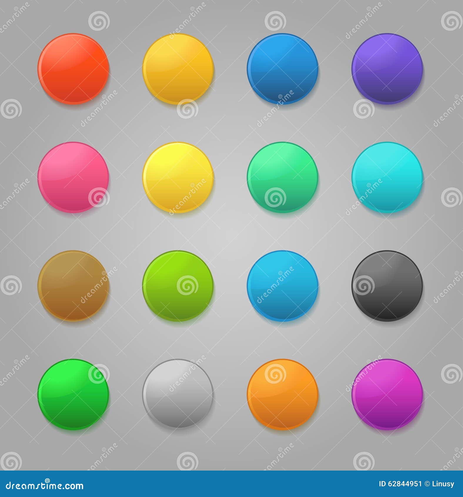 Round buttons stock vector. Illustration of menu, colorful - 62844951