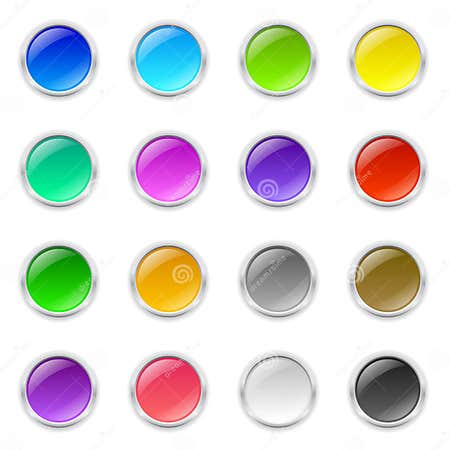 Round buttons stock vector. Illustration of colorful - 31395877