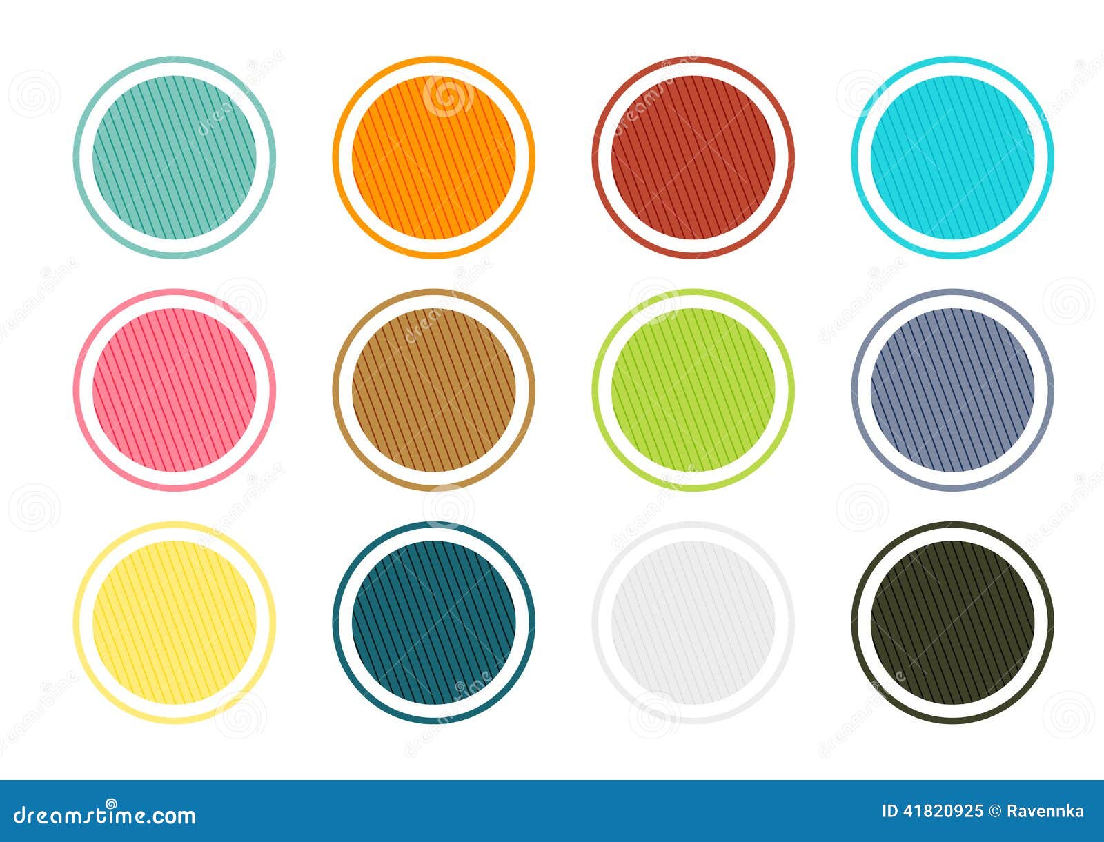 Round buttons set stock illustration. Illustration of abstract - 41820925