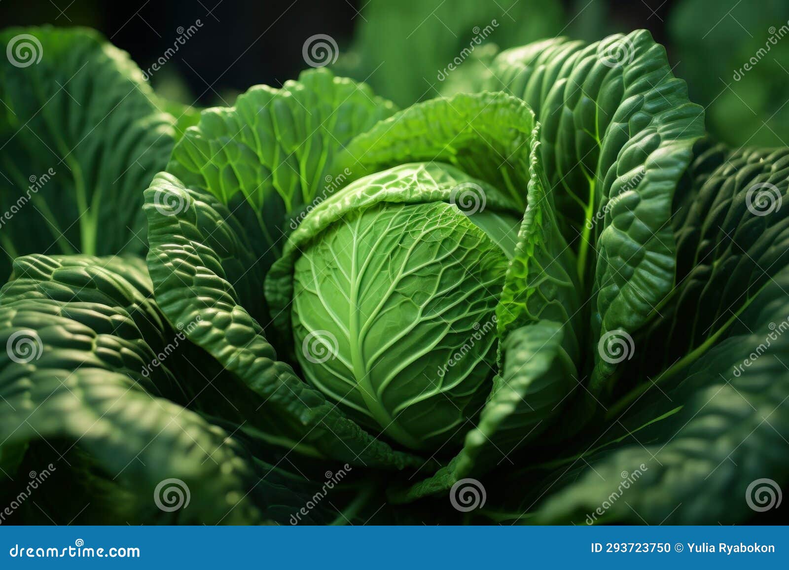 Round Cabbage Ripe. Generate Ai Stock Photo - Image of crop, cabbage ...