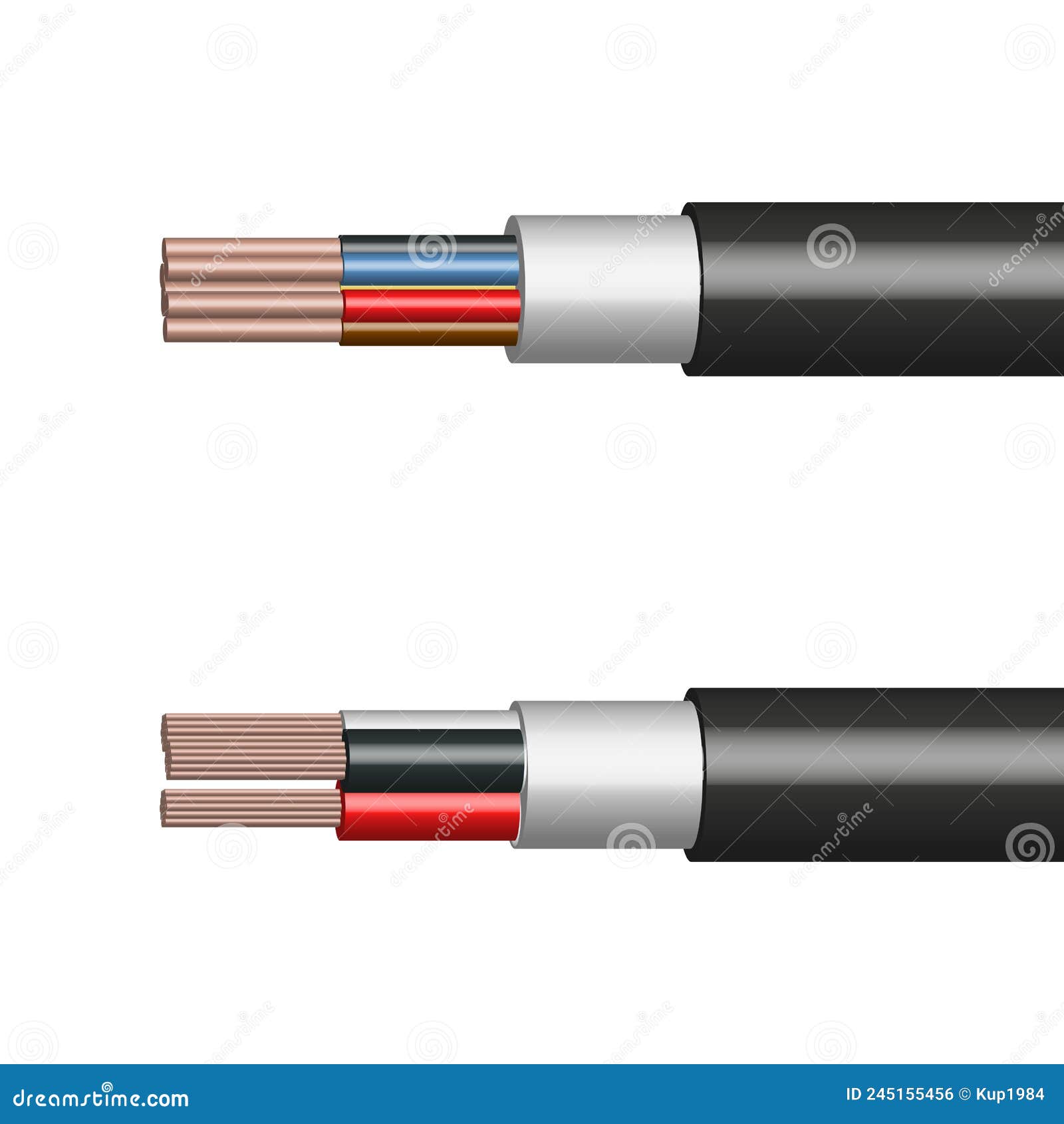 Cable With Conductors Doodle Icon Hand Drawn Illustration Cartoon ...