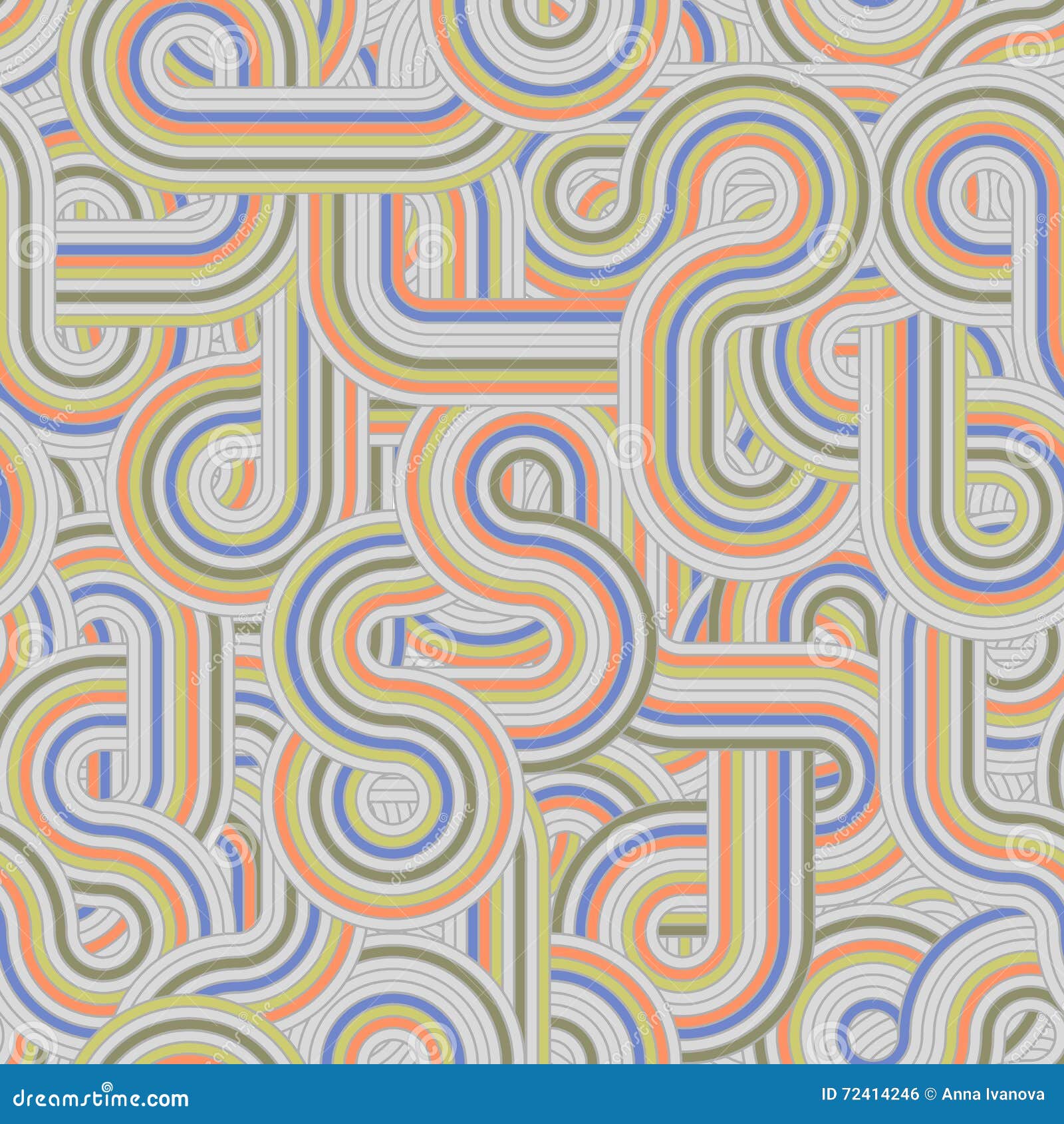 Round Cable Labyrinth Pattern Stock Illustration - Illustration of ...