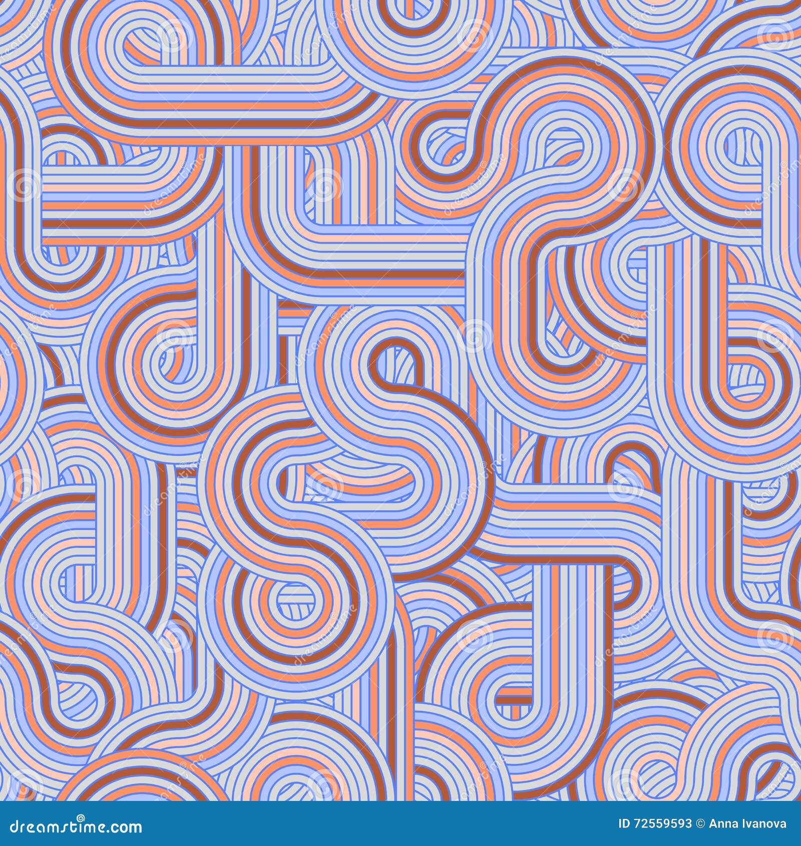 Round Cable Labyrinth Pattern Stock Illustration - Illustration of ...