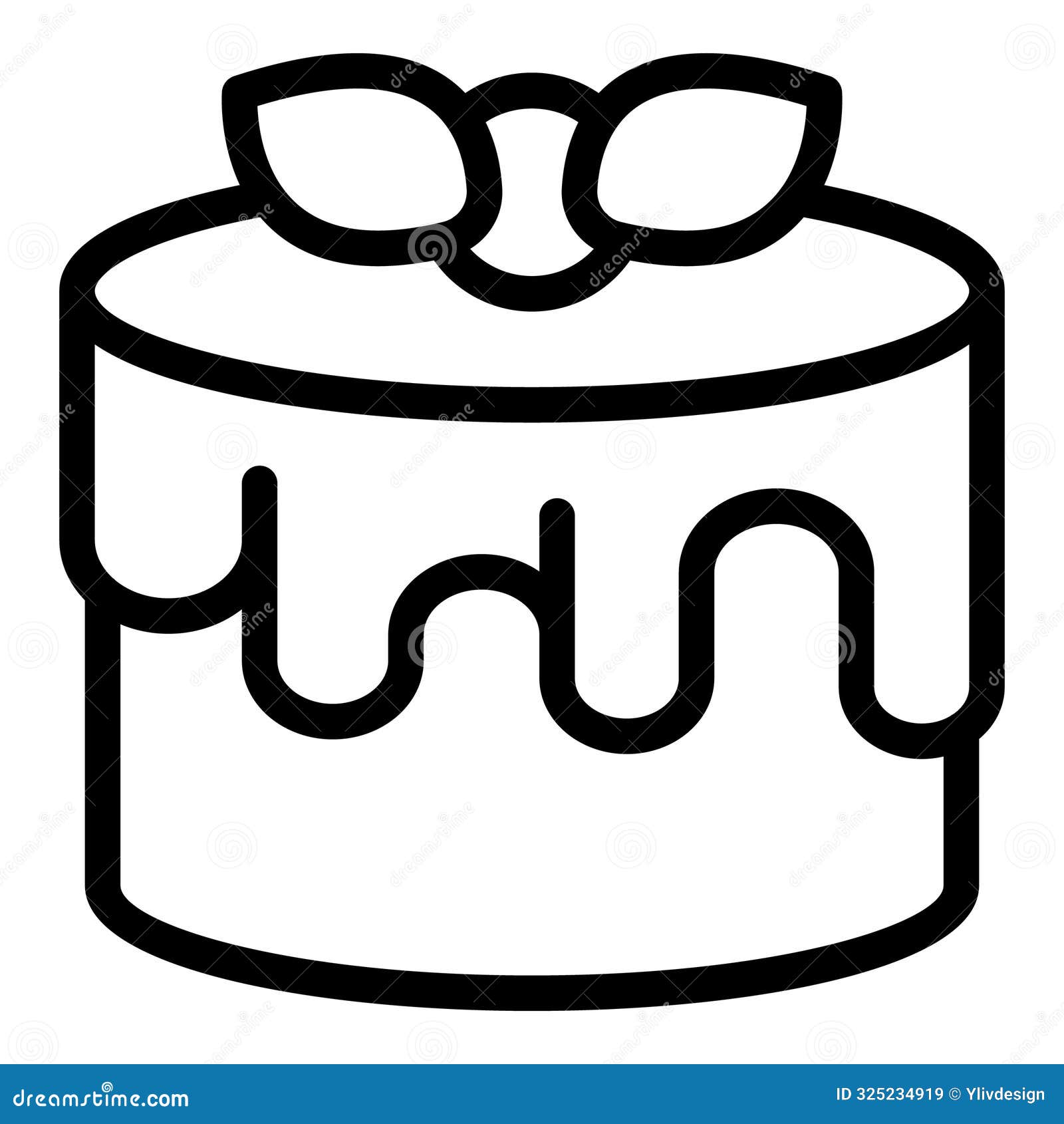 Round Cake With Icing And Sprinkles Being Iced With Wavy Lines Vector ...