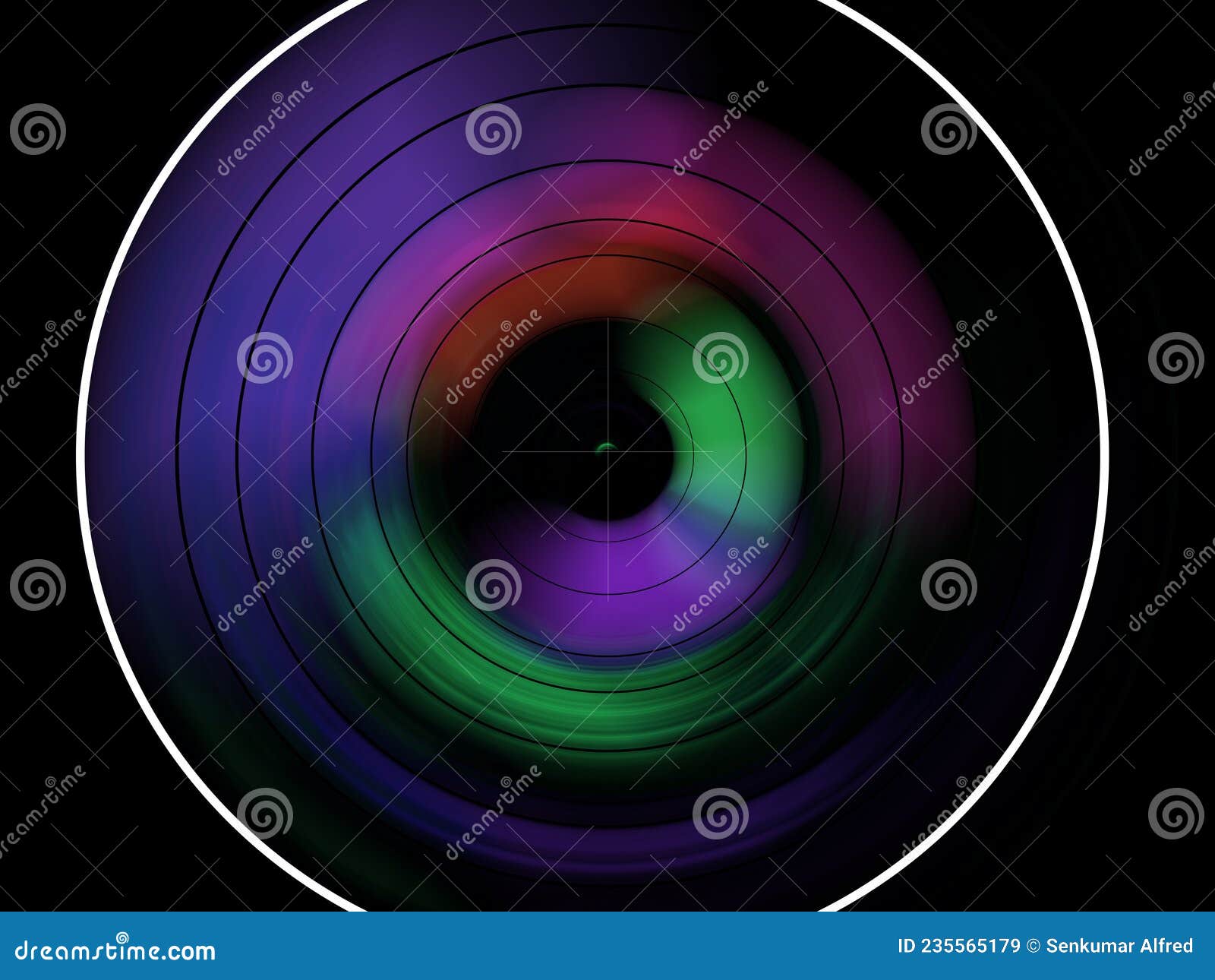 Round Camera Lens Flare Illustration Effect Stock Illustration ...