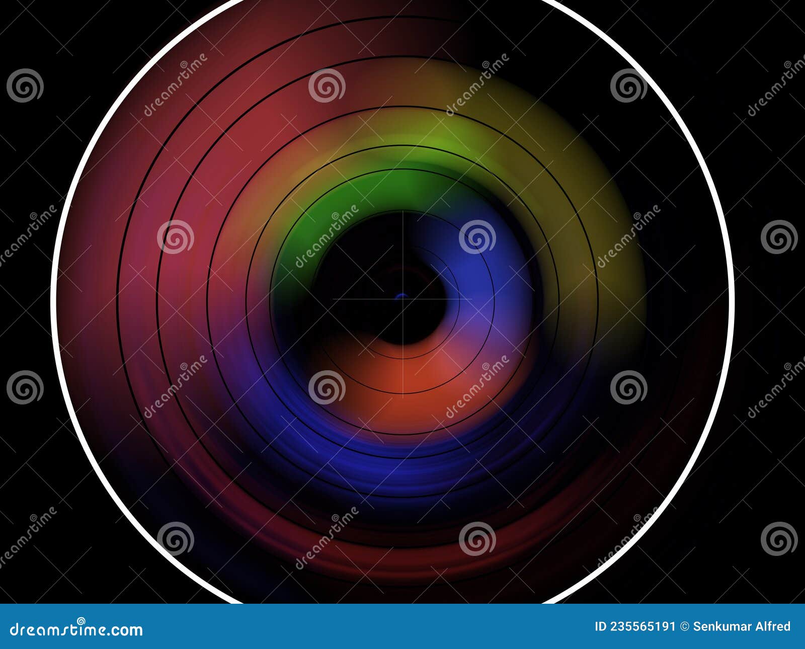 Round Camera Lens Flare Illustration Effect Stock Image - Image of ...