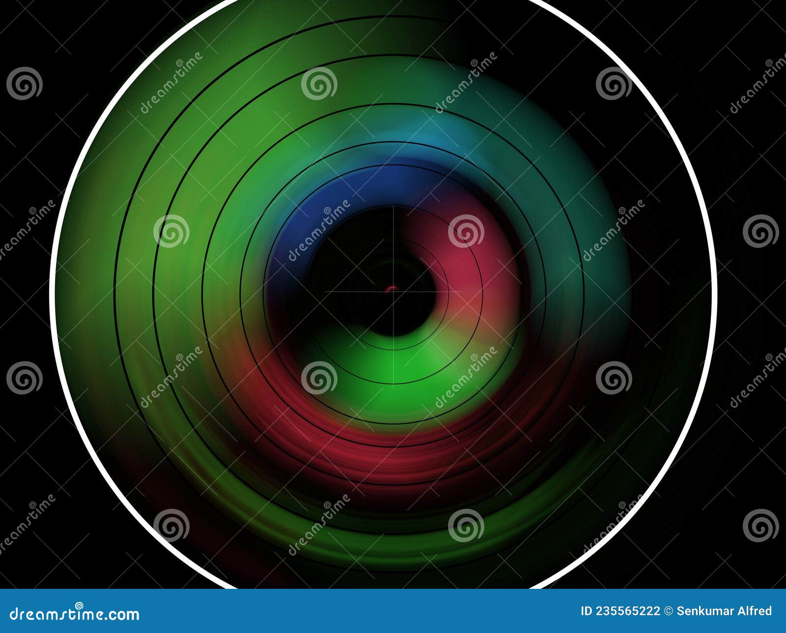 Round Camera Lens Flare Illustration Effect Stock Illustration ...