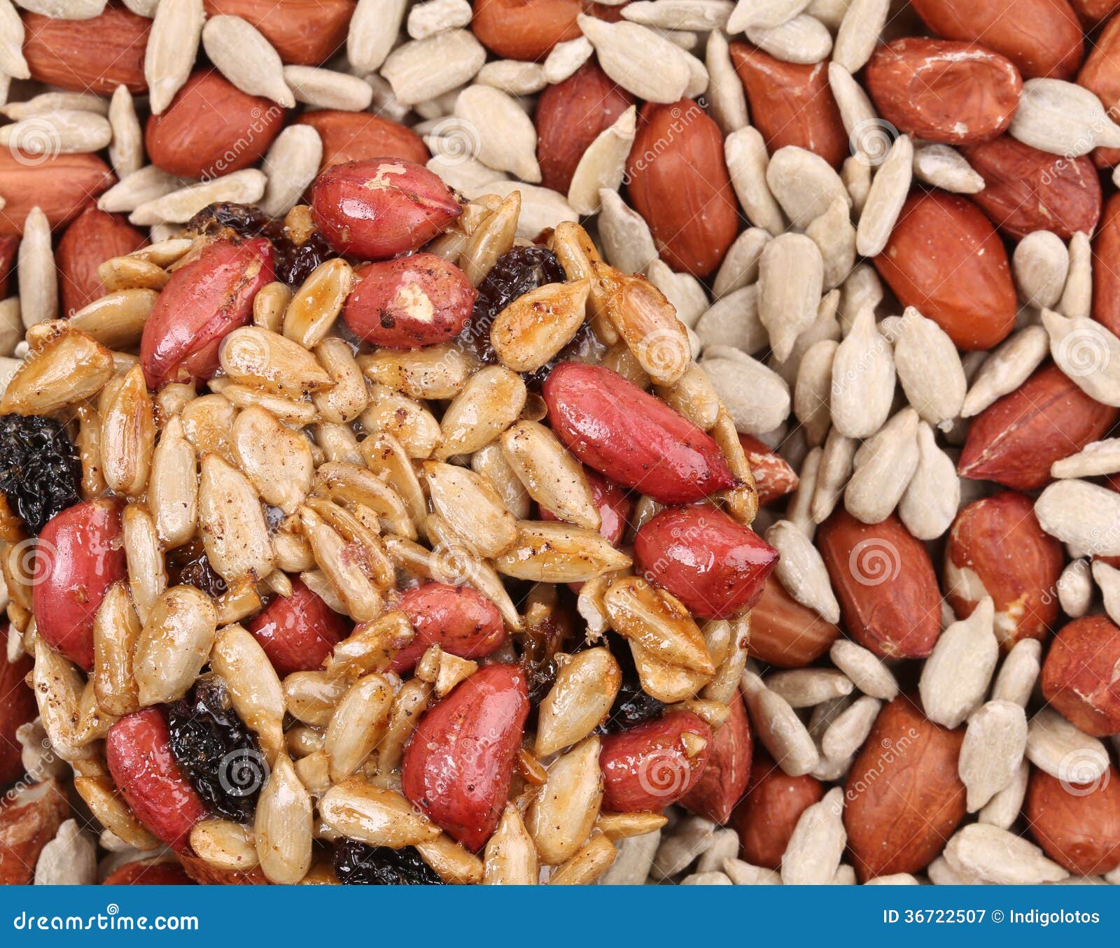 Round Candied Seeds And Nuts. Stock Photo | CartoonDealer.com #36508800