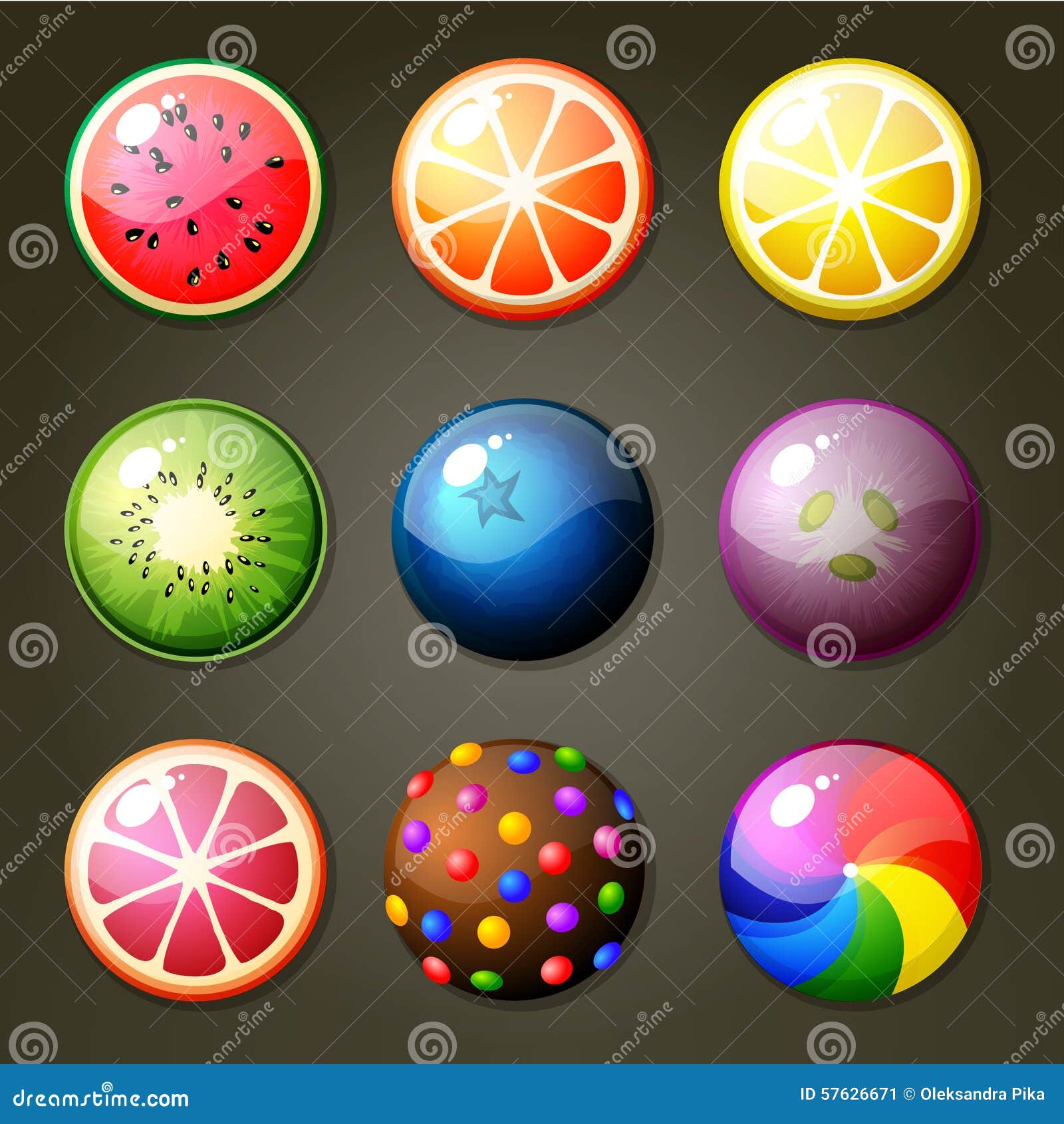 Round Candies Stock Illustrations – 3,632 Round Candies Stock ...