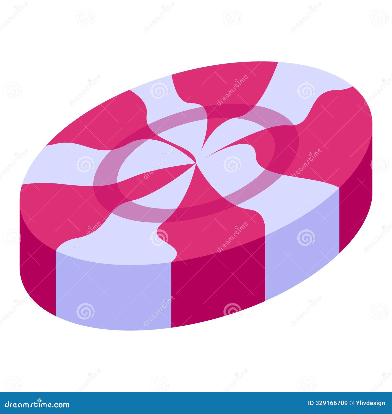 Round Candy With Pink Frosting Chocolate And Caramel Stuffing That Was ...