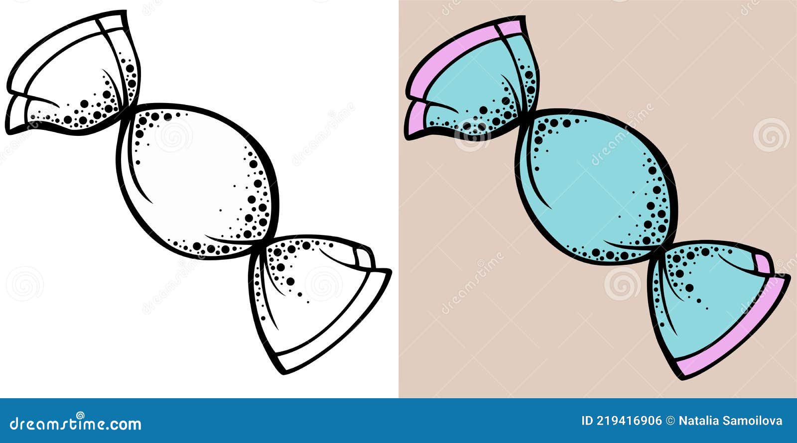 Round candy wrapper stock vector. Illustration of sweetmeats - 219416906