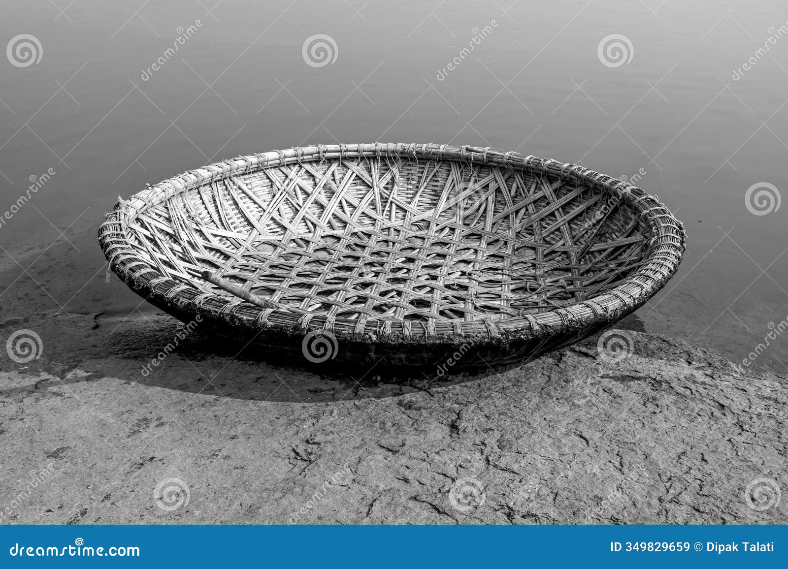 The Round Cane Boat Called Coracle Source of Transportation since 15th ...