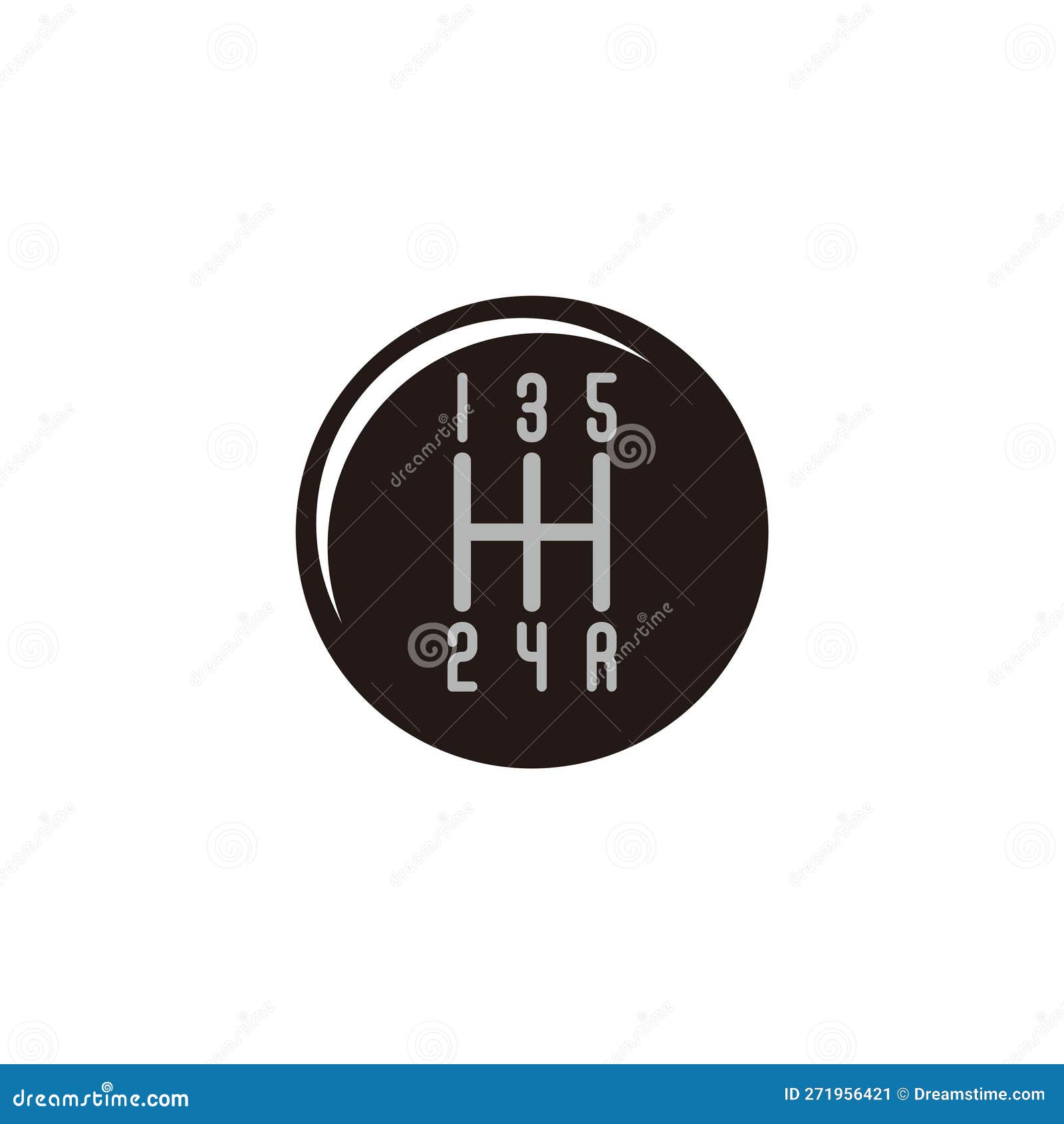 Round Car Handle Manual Car Gears Logo Vector Stock Vector ...