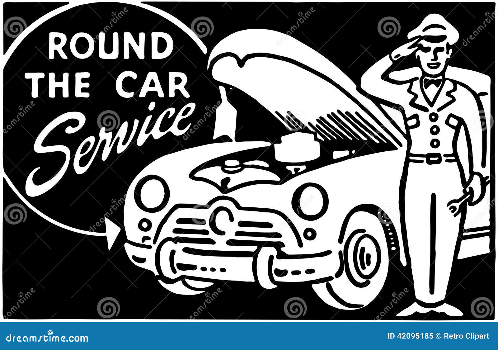 Round the Car Service 2 stock vector. Illustration of jockeys - 42095185
