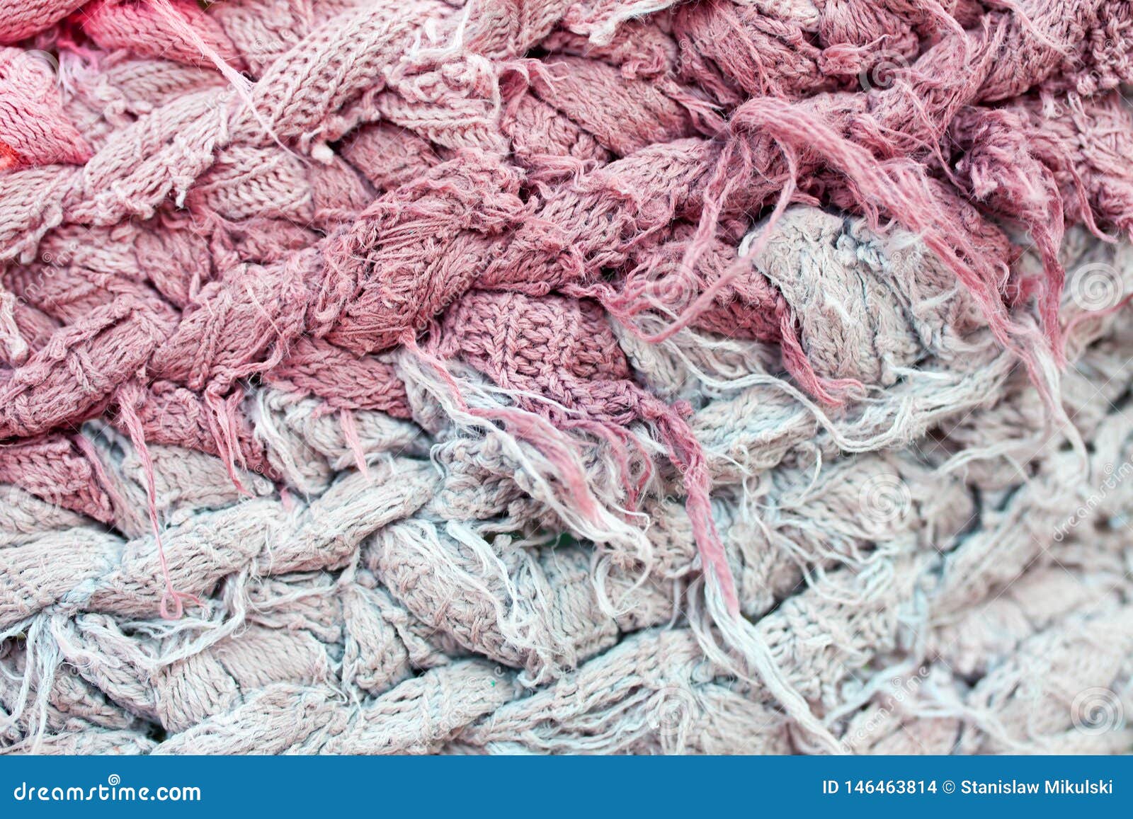 Round Carpet of Knitted Threads Stock Photo - Image of bright, battered ...