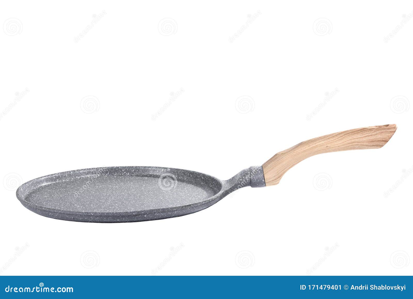 Round Cast-iron Pancake Frying Pan Isolated on White Stock Image ...