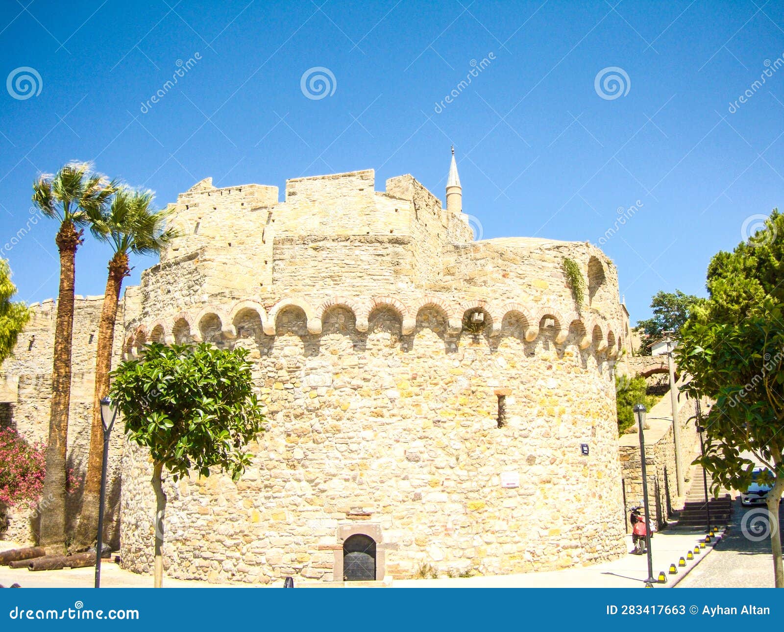 Round Castle Window With Broken Stained-glass Windows Royalty-Free ...