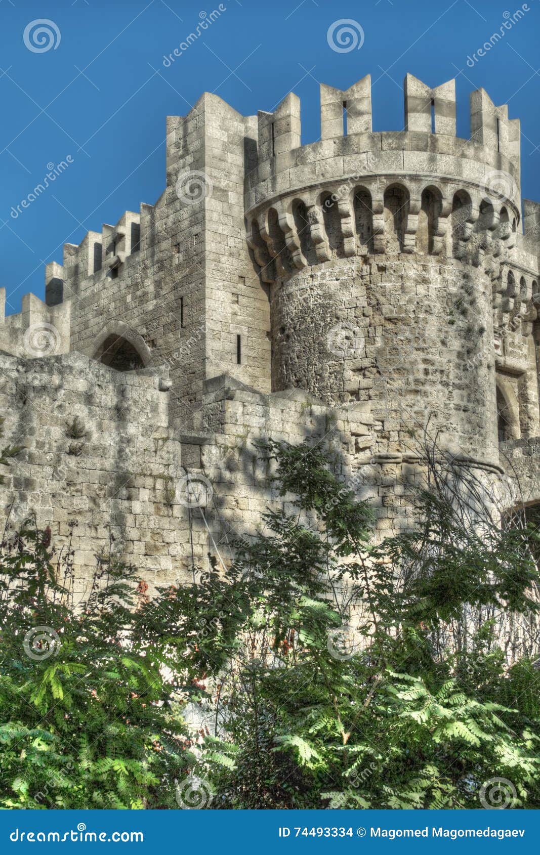 Round Castle Window With Broken Stained-glass Windows Royalty-Free ...