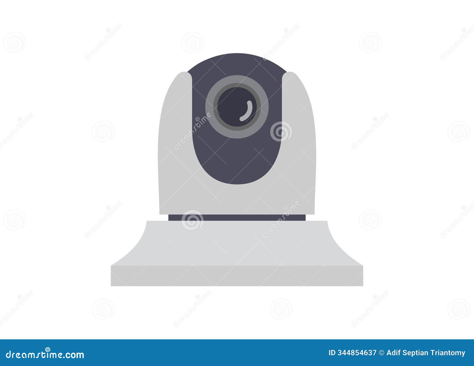 Round CCTV. Simple Flat Illustration. Stock Vector - Illustration of ...