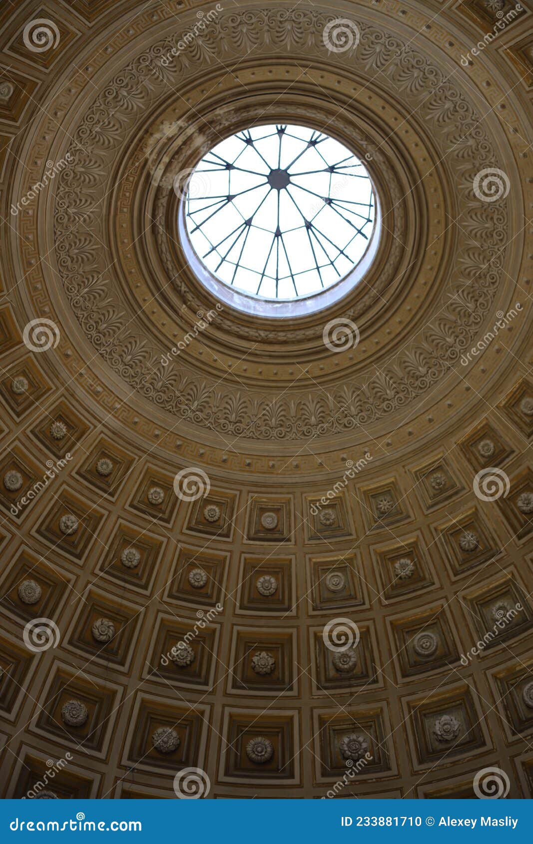 Round Ceiling in an Old Catholic Church, Italy, Rome Editorial Image ...