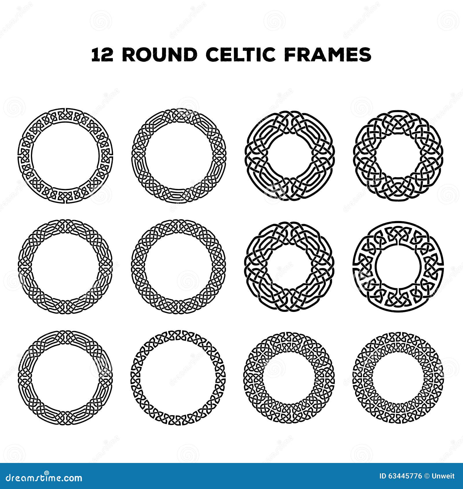 Round Celtic Design. Celtic Mandala, Celtic Horned Moon Vector ...