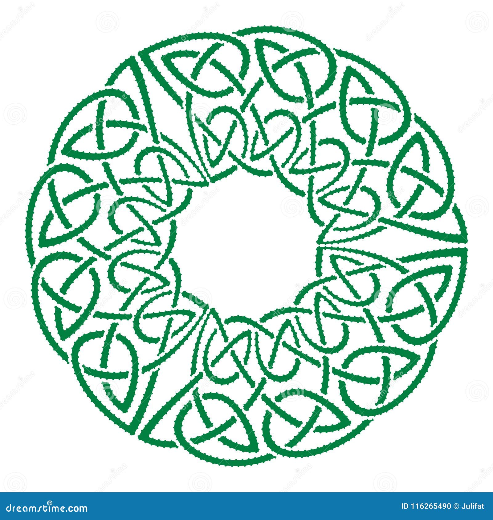 Round Celtic Knots Frame. Traditional Medieval Frame Pattern ...