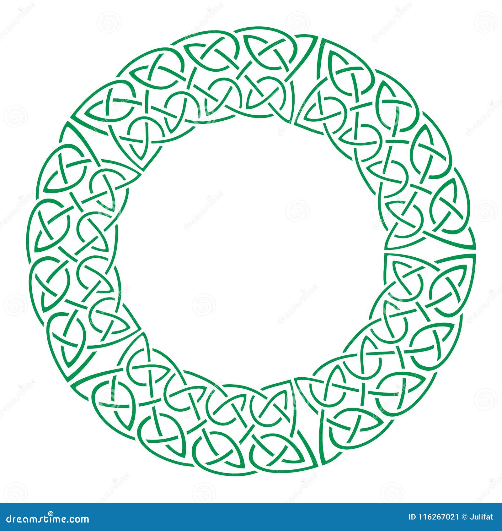 Round Celtic Knots Frame. Traditional Medieval Frame Pattern ...