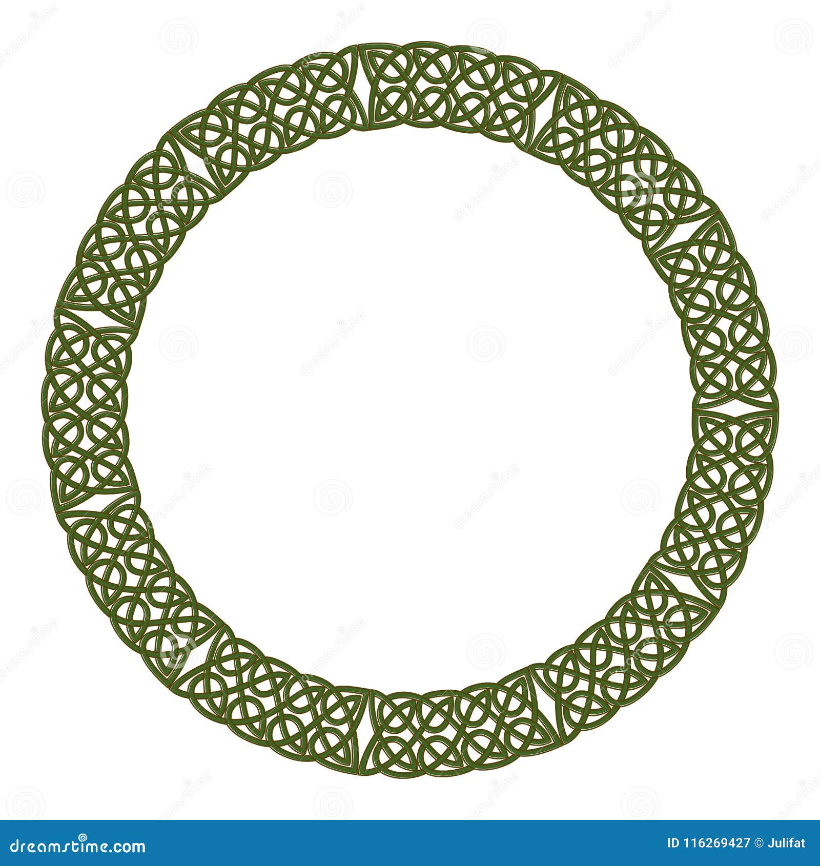 Round Celtic Knots Frame. Traditional Medieval Frame Pattern ...