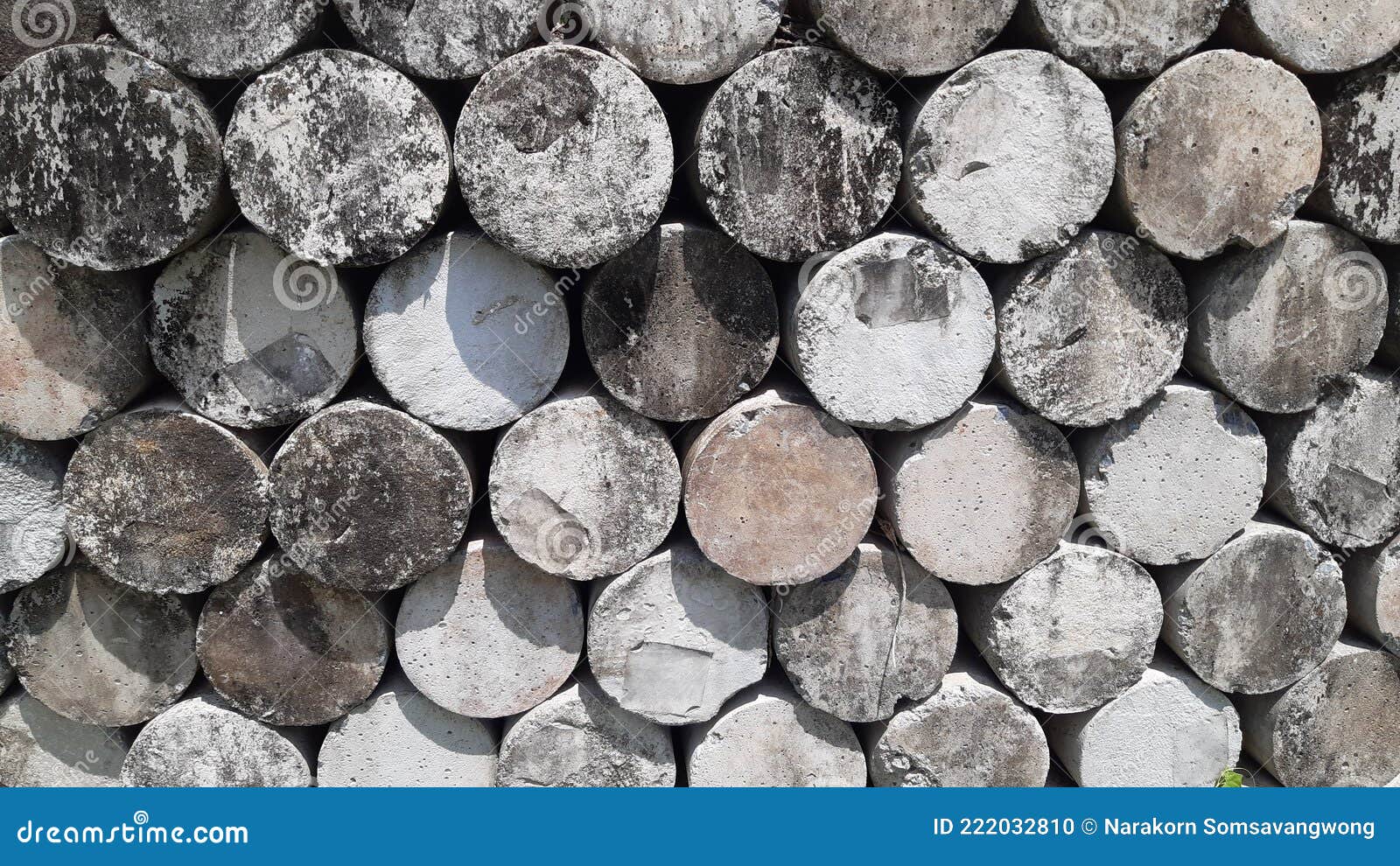 Round Cement Pieces As Abackground Stock Photo - Image of gray, texture ...