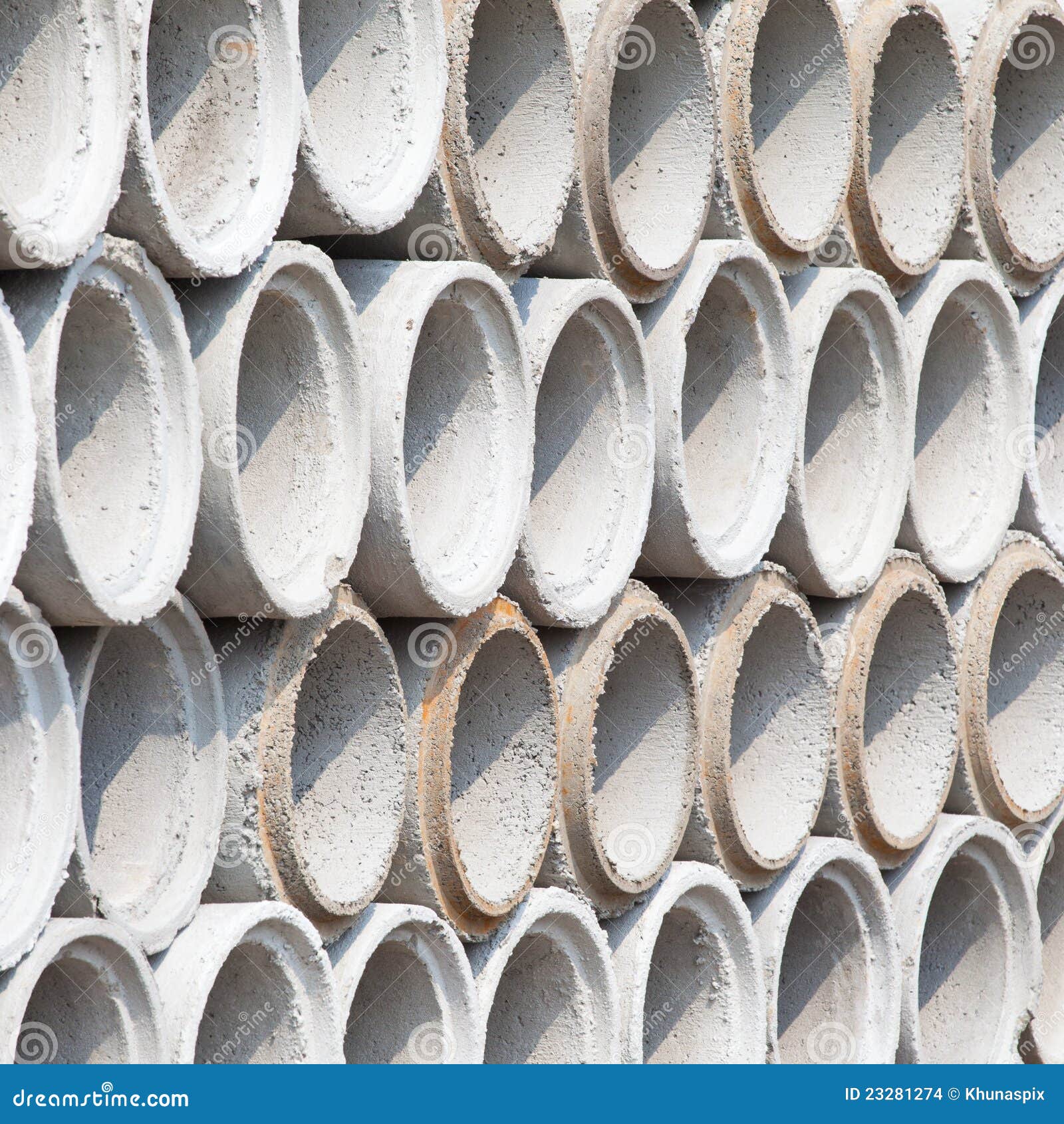 Round Cement Tunnel for Construction Stock Photo - Image of home, tower ...