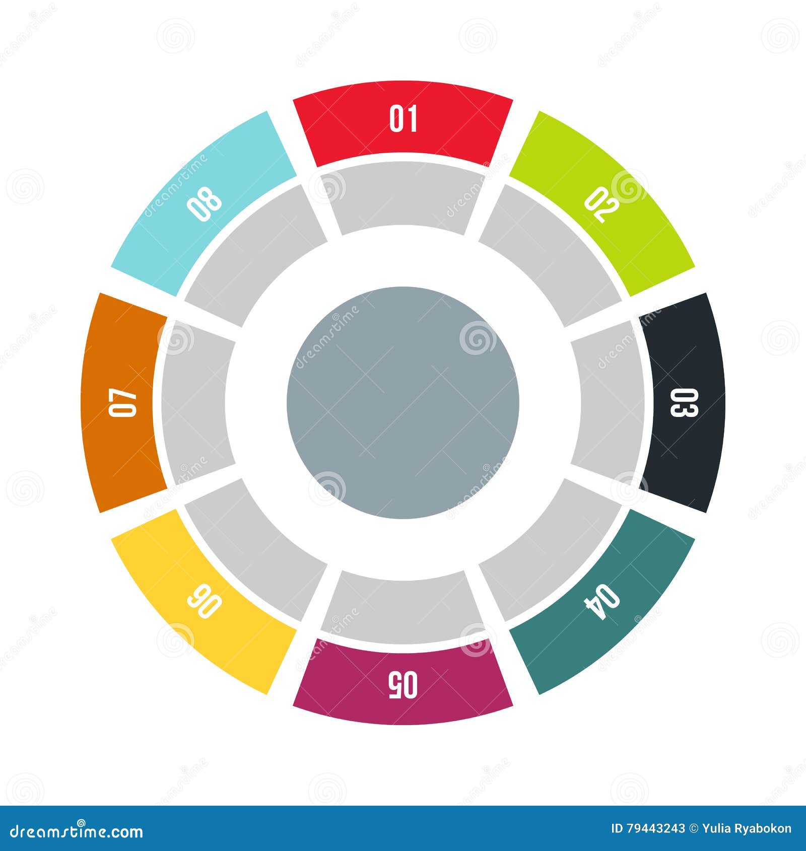 Round Chart Icon, Flat Style Stock Vector - Illustration of layout ...