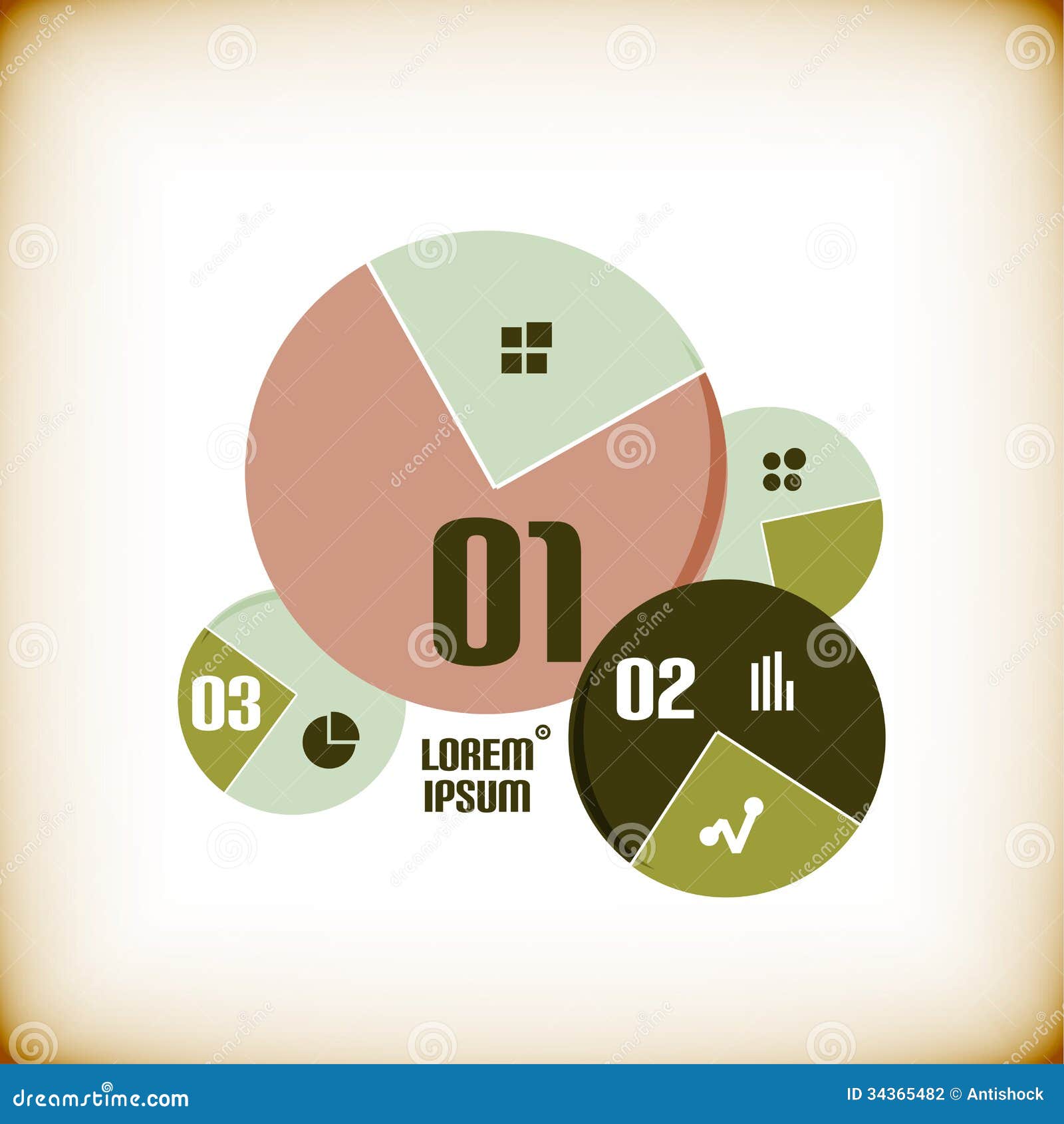 Round Chart Infographic Template Vector Illustration | CartoonDealer ...
