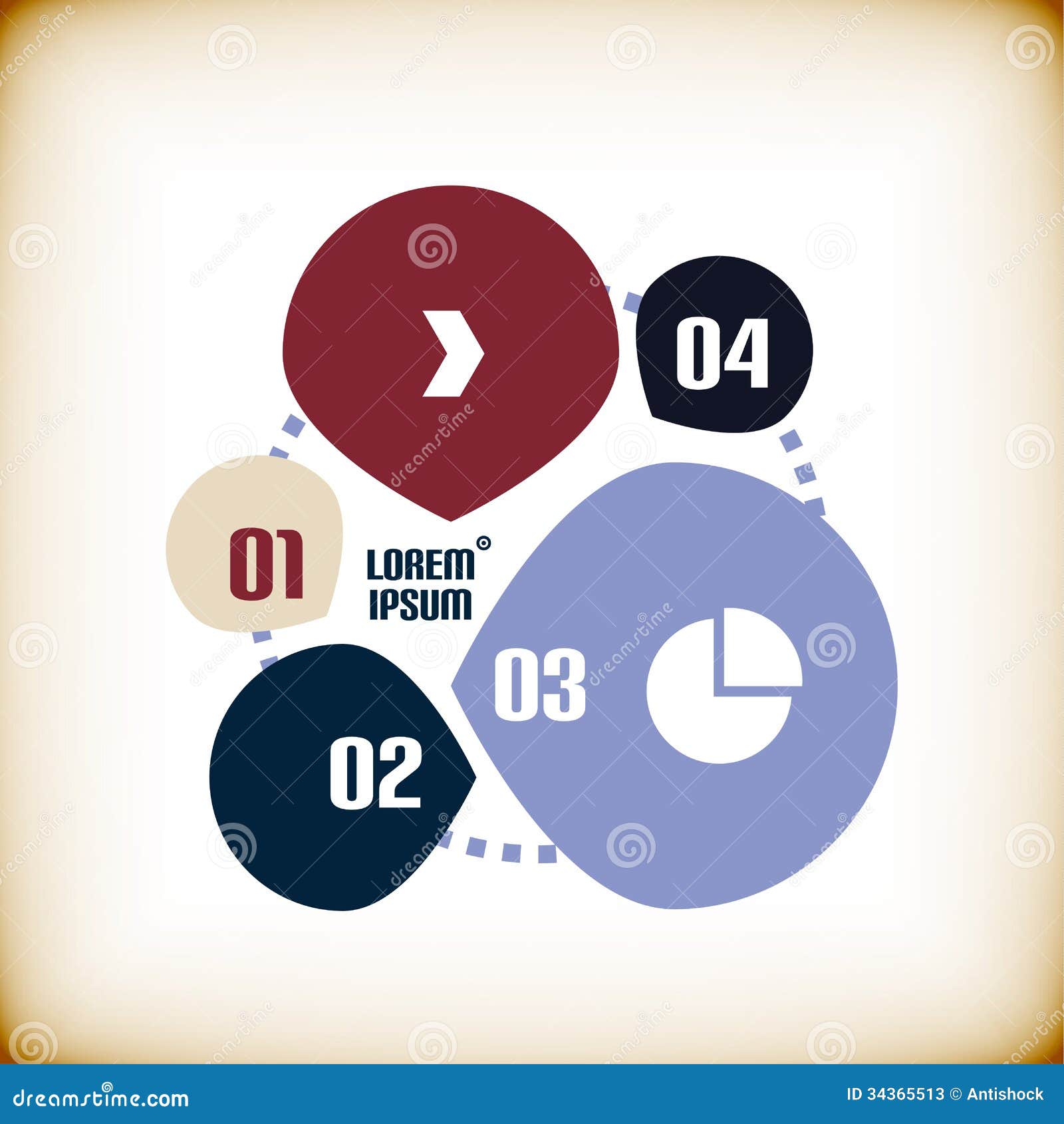Round Chart Infographic Template Stock Vector - Illustration of growth ...