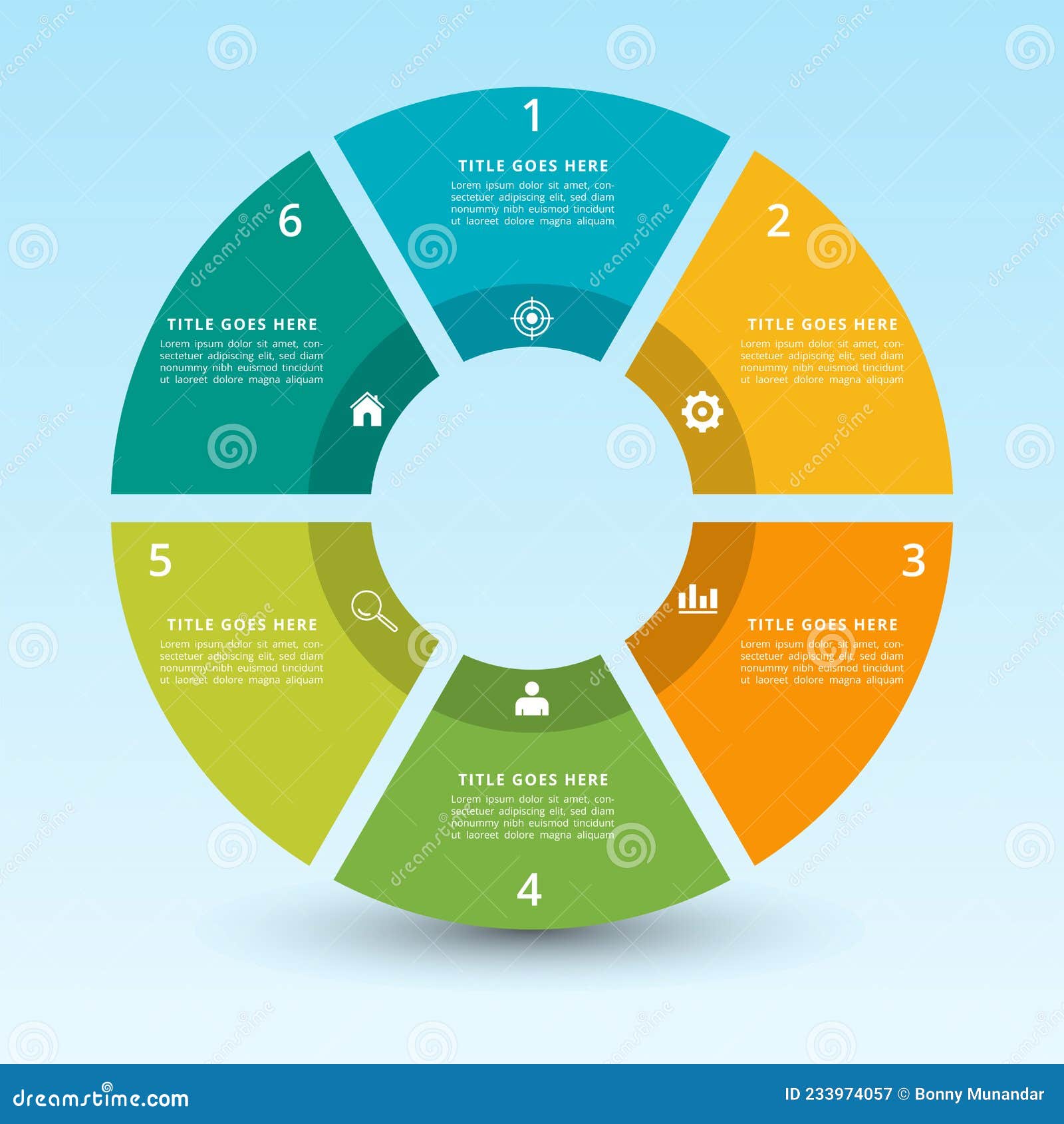 Round Chart Infographics. Modern Design with Icon Stock Vector ...