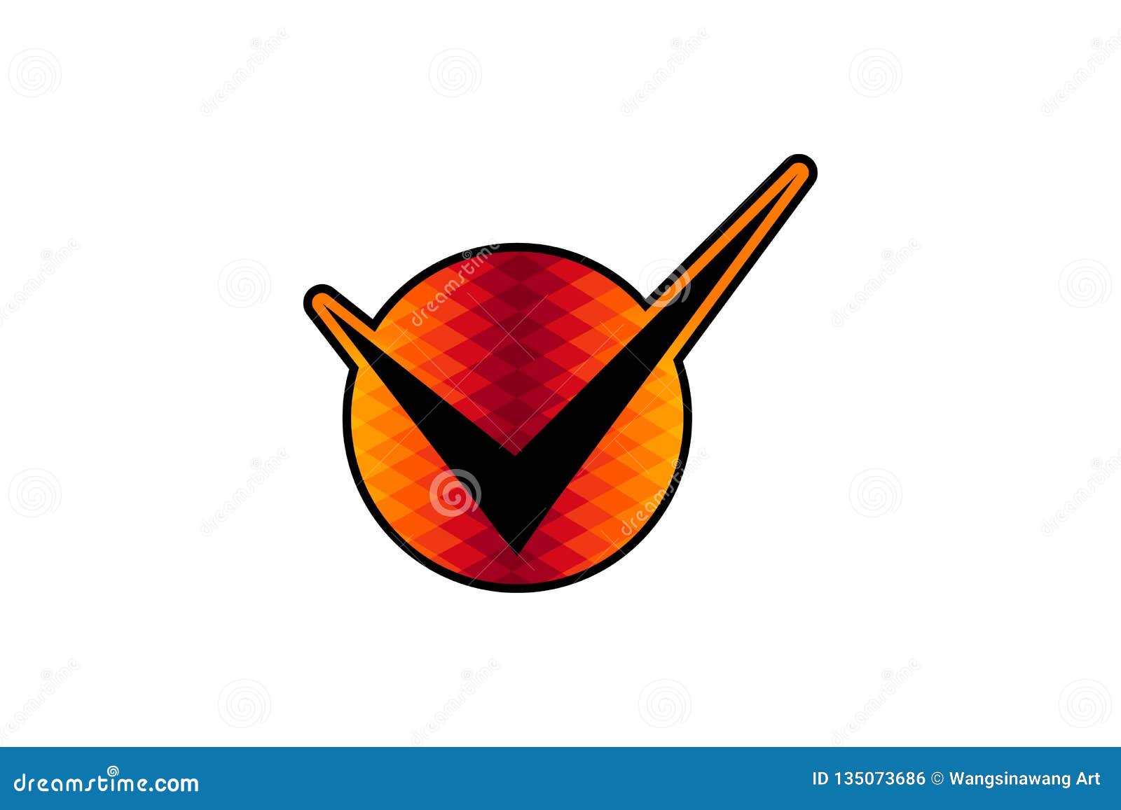 Round and Check Mark Logo Designs Inspiration Isolated on White ...