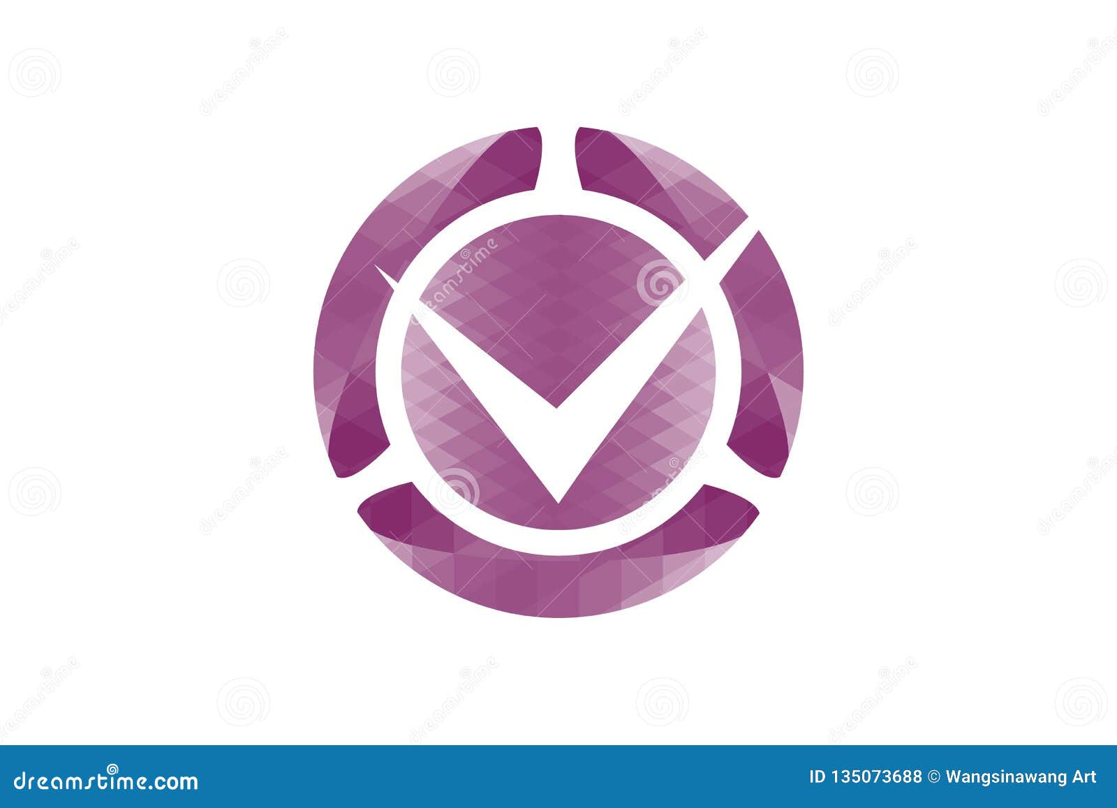 Round and Check Mark Logo Designs Inspiration Isolated on White ...