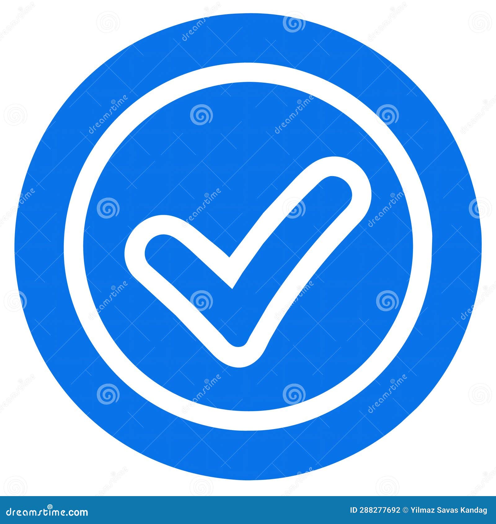 Round check mark. stock illustration. Illustration of checkmark - 288277692