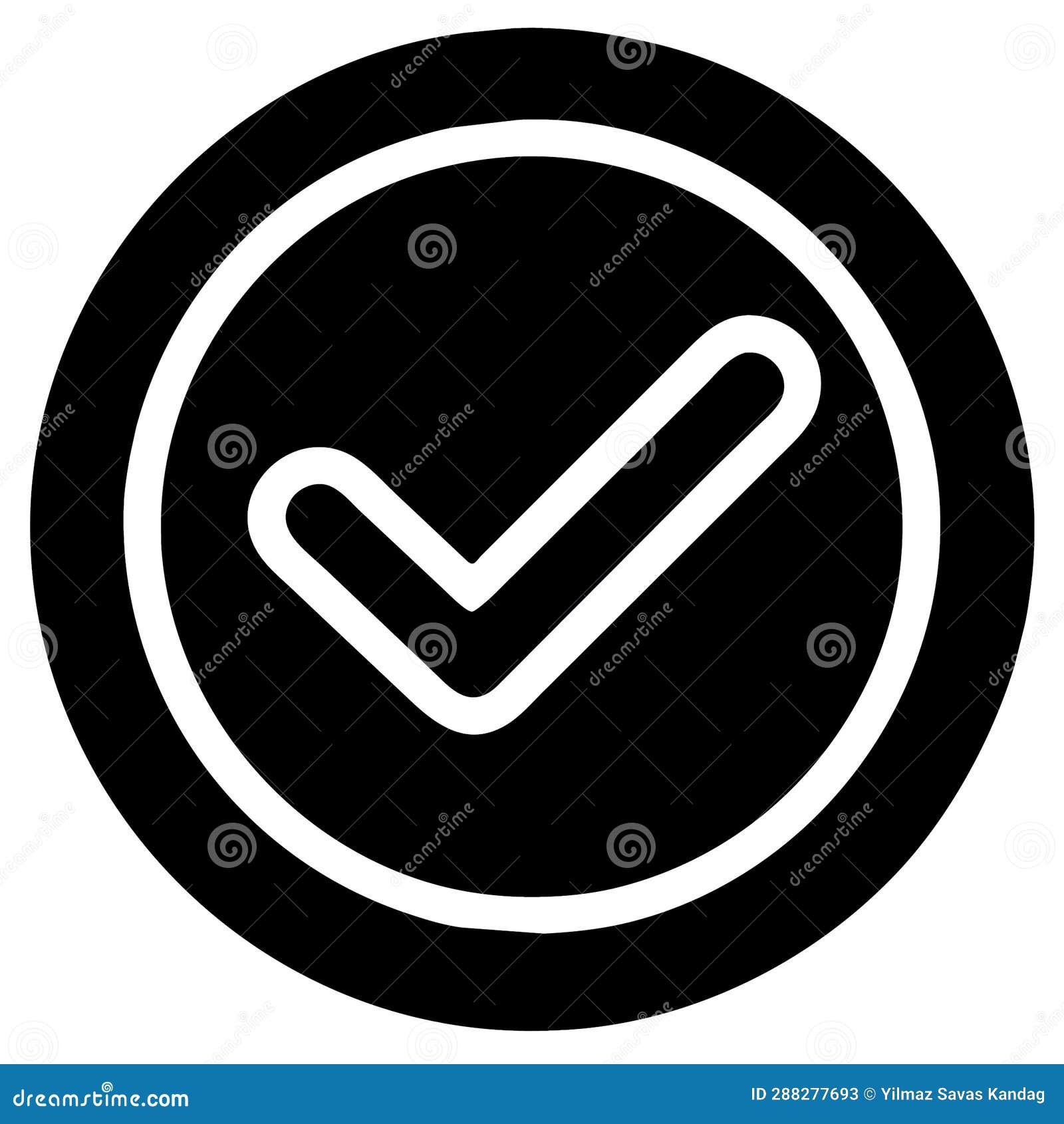 Round check mark. stock illustration. Illustration of confirm - 288277693