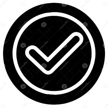 Round check mark. stock illustration. Illustration of confirm - 288277693