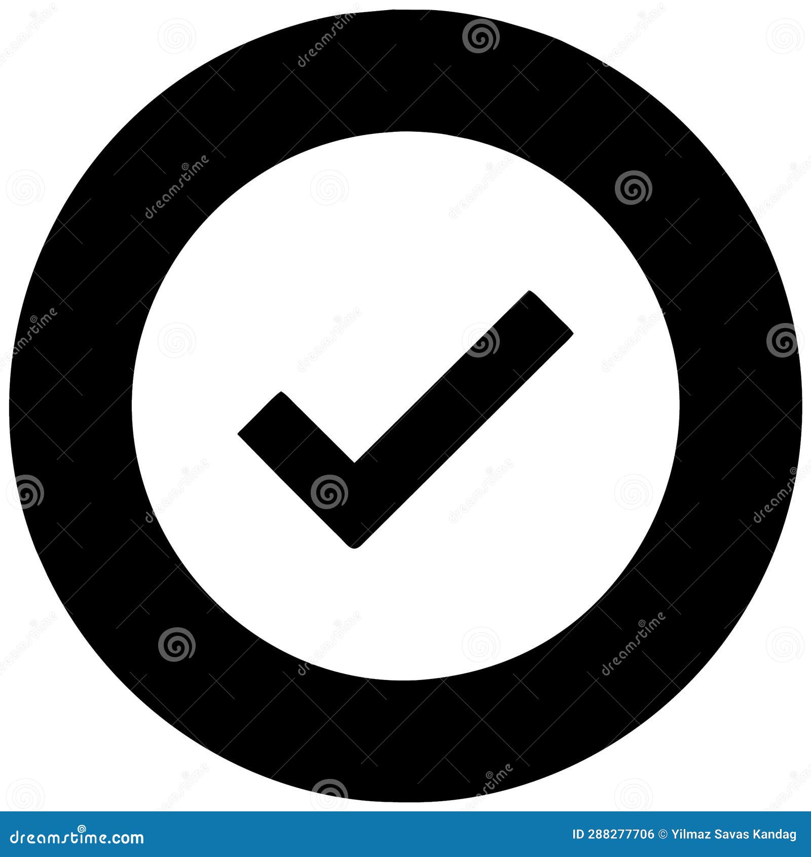Round check mark. stock illustration. Illustration of confirm - 288277706