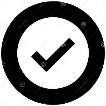 Round check mark. stock illustration. Illustration of confirm - 288277706