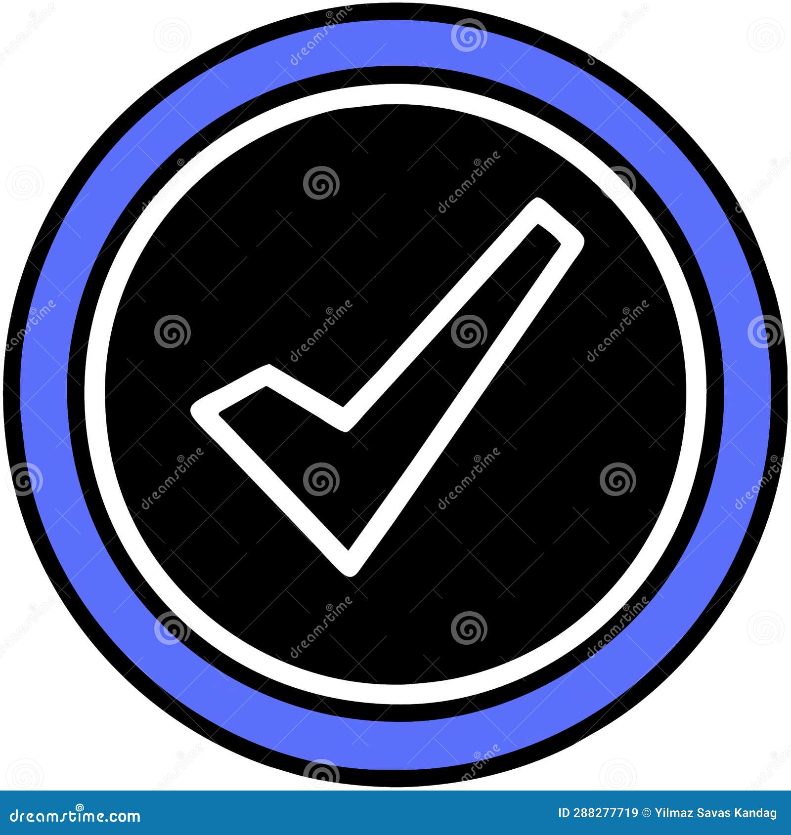 Round check mark. stock illustration. Illustration of choice - 288277719