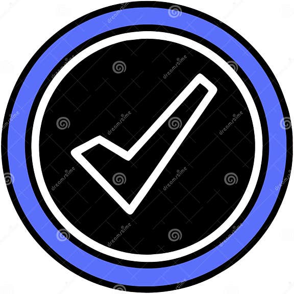 Round check mark. stock illustration. Illustration of choice - 288277719