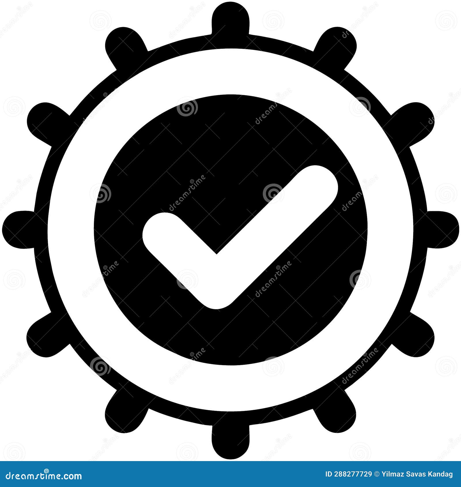 Round check mark. stock illustration. Illustration of concept - 288277729